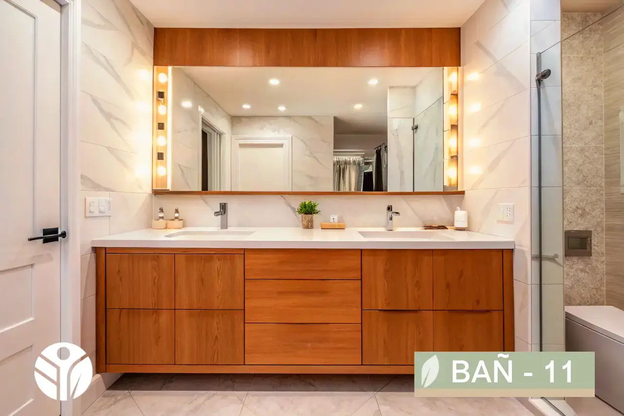 Mueble de baño ROBLE en melamina hidrófuga | Tecni Costa Rica